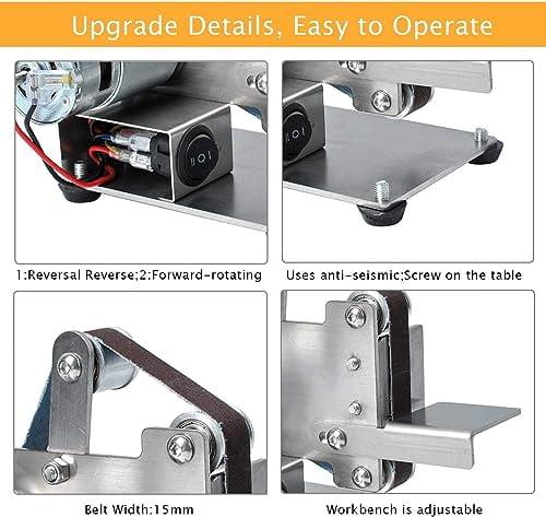 Electric Belt-Sander - Fixed Angle Polishing-Grinding Sharpener - Mini ...