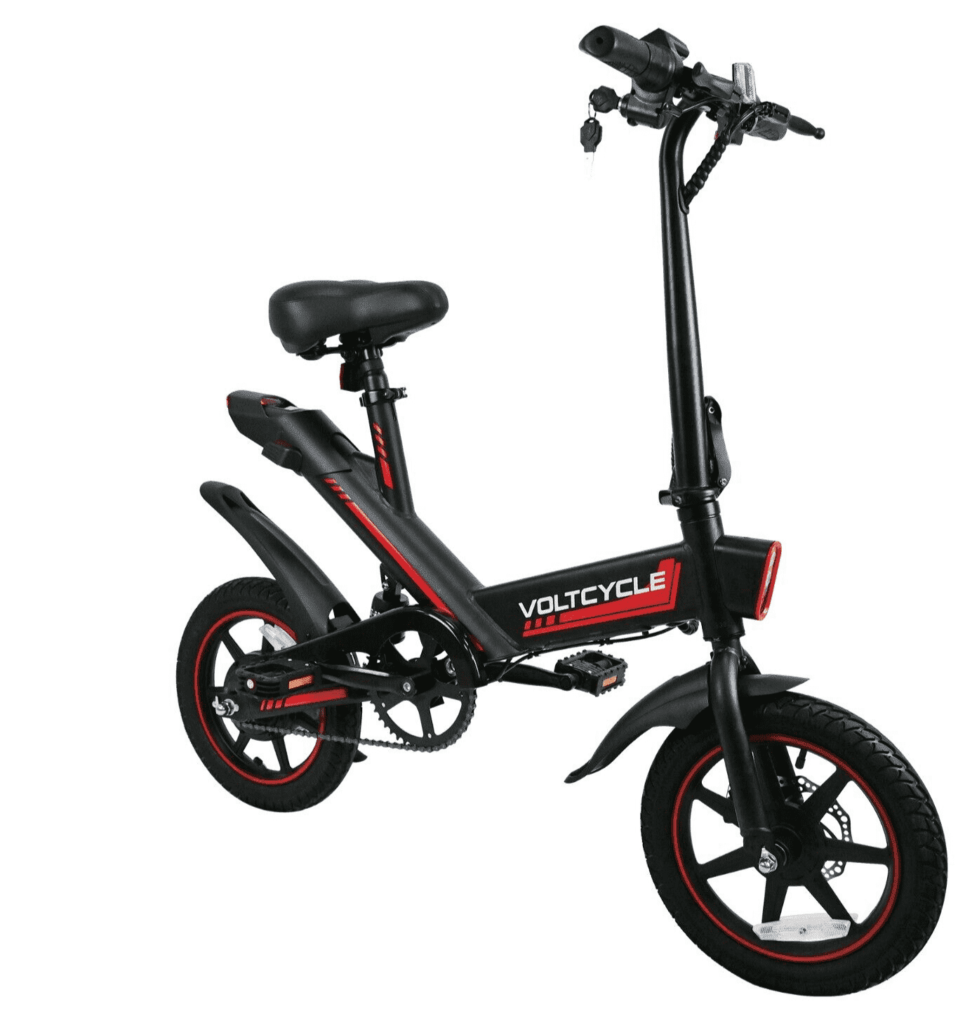 Electric Bicycle 14" Folding Mini Bike 350W Adults E-Bike 10.4AH 3 ...