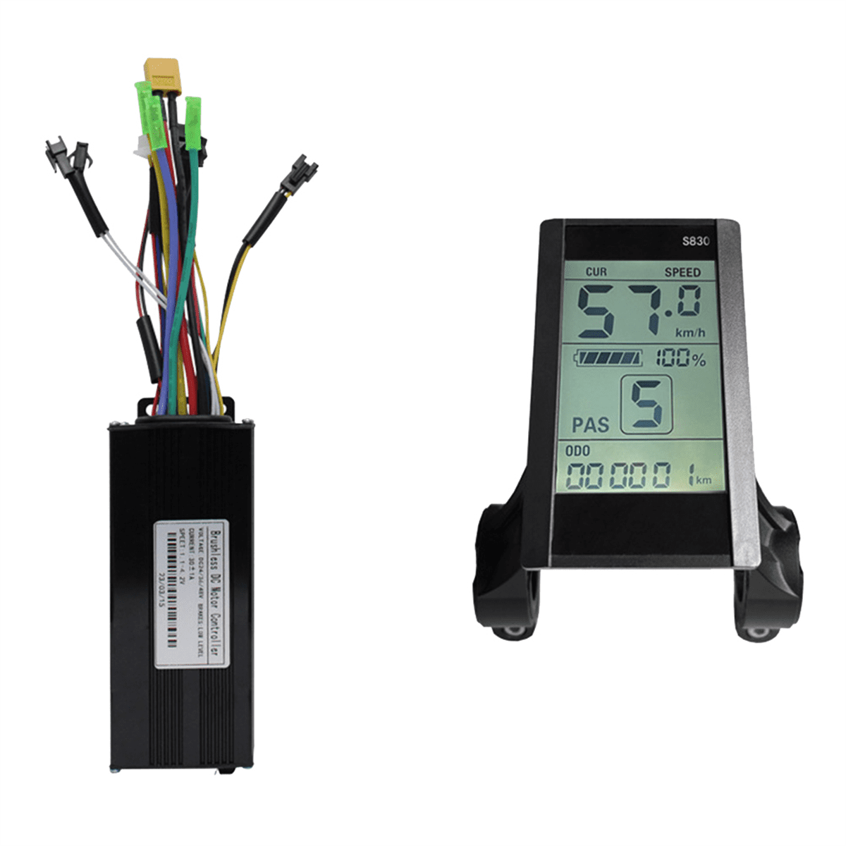 Electric Bicycle Controller S830 LCD Display 36V 48V 30A 750W 1000W 2 ...