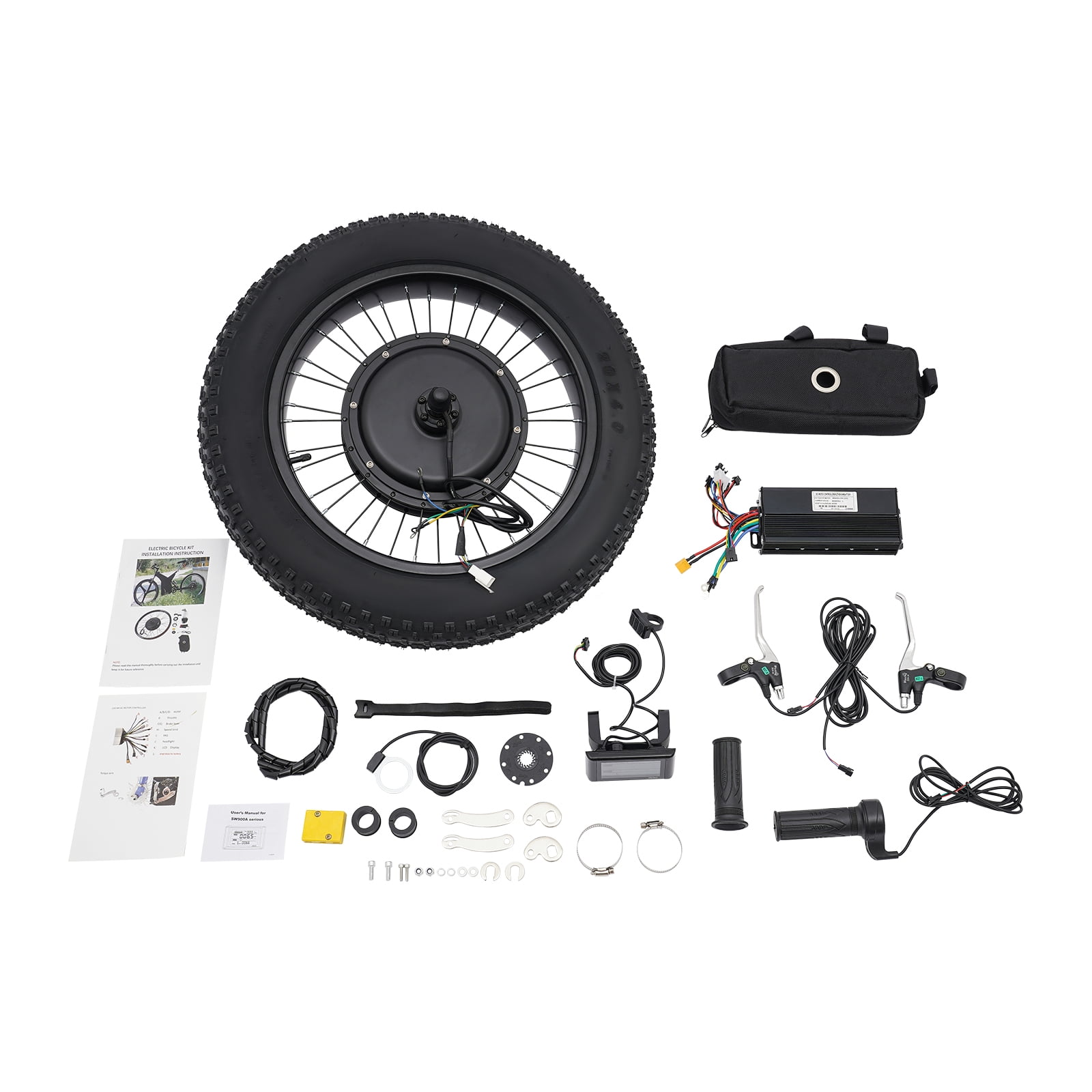 Electric Bicycle Conversion Kit, 48V 1500W Ebike 20" Rear Hub Motor ...