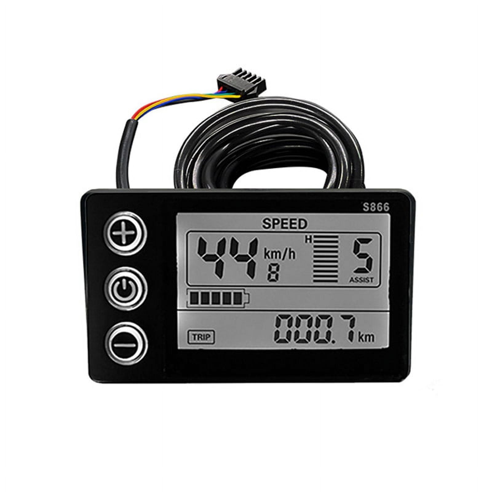 Electric Bicycle Display 24V/36V/48V SM Connector LCD - Walmart.com