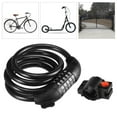 Electric Bicycle Lock 5 Digit Combination 4Feet Cable Anti Theft Cable ...