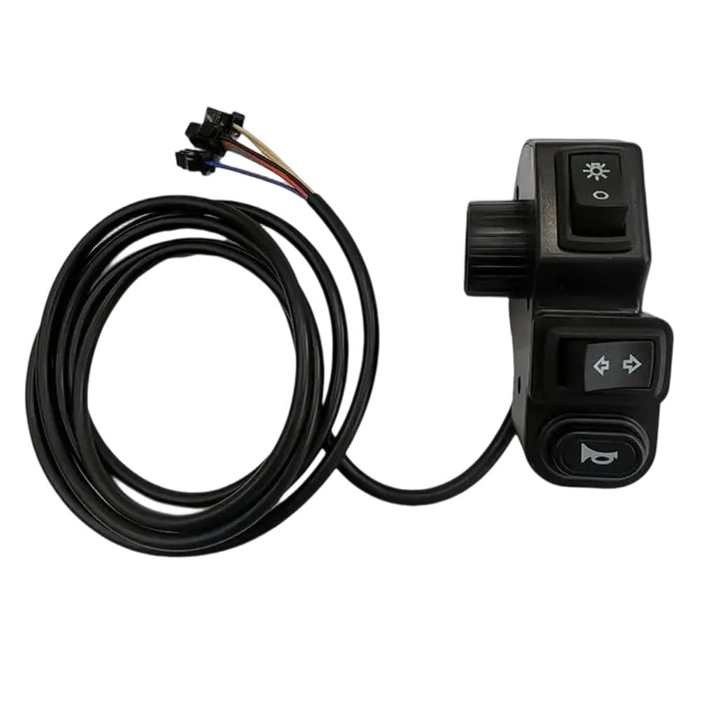Electric Bicycle Switch Button 3-in-1 Horn/Headlights/Turn Signal Handle Switch E-scooter ...