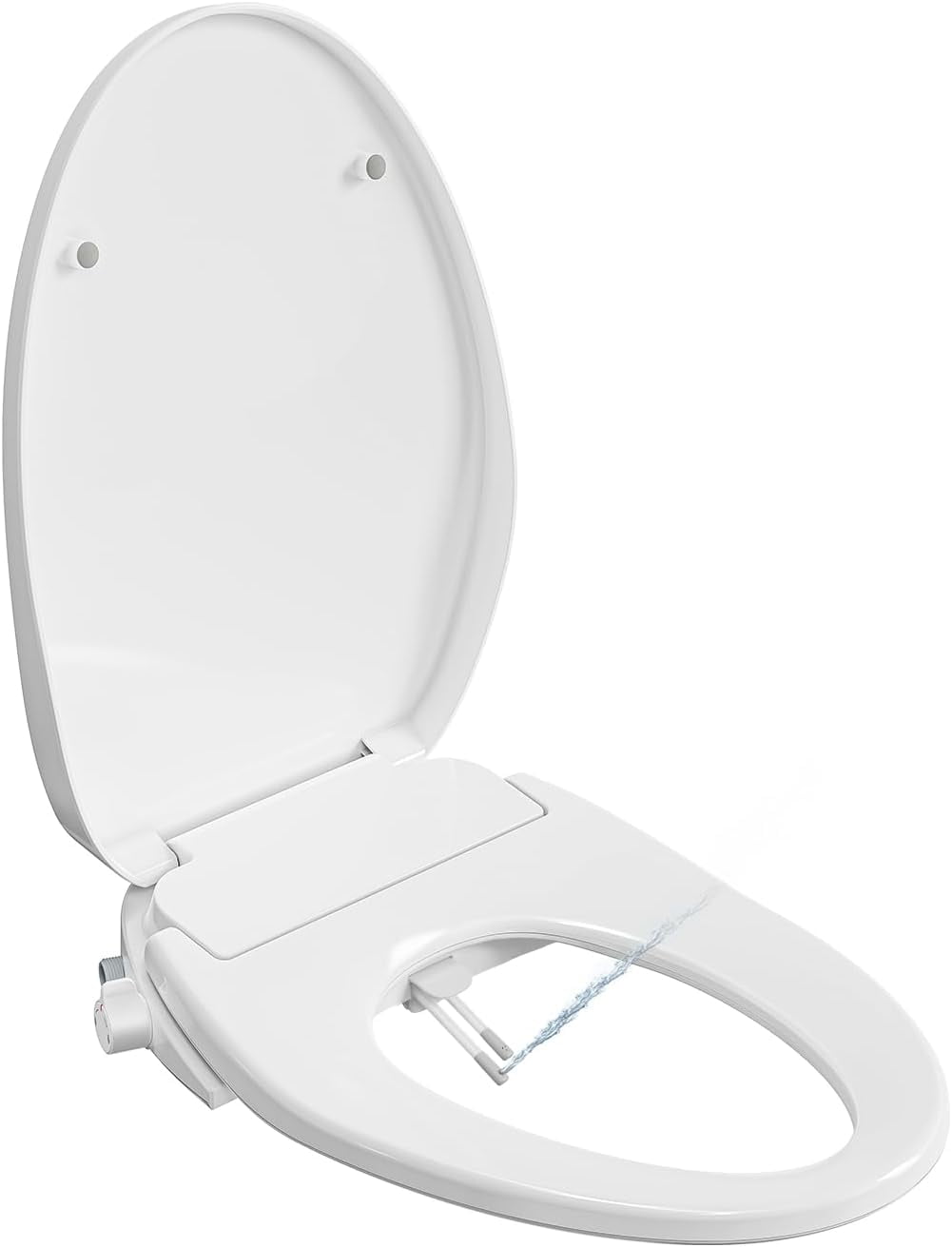 Electric Bidet Toilet Seat Adjustable Warm Water & Dryer Slow Close ...