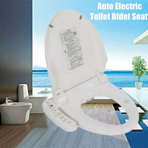 Electric Bidet Toilet Seat with Built-in Warm Water Spray, Automatic ...
