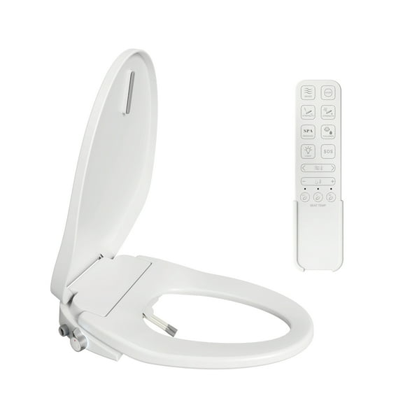 Electric Bidet Toilet Seat with Wireless Remote and Side Panel Multiple ...