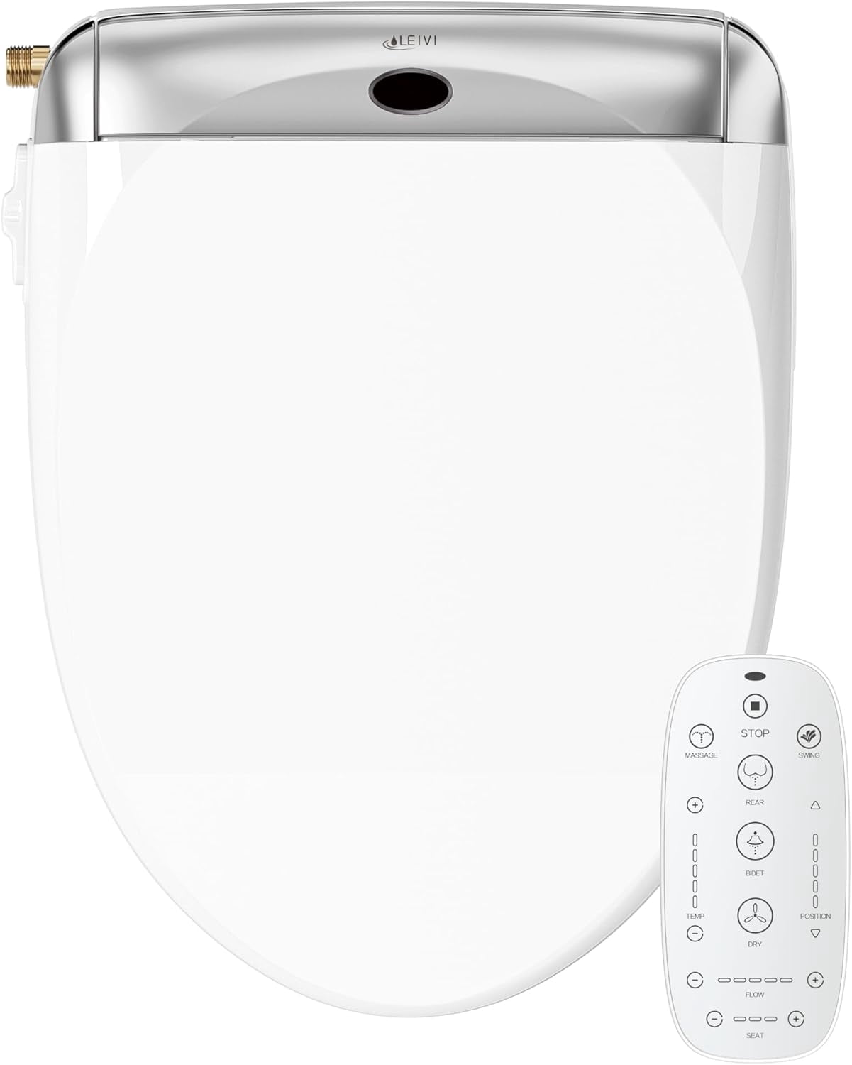 Electric Bidet Toilet Seat with Wireless Remote and Side Panel Multiple ...