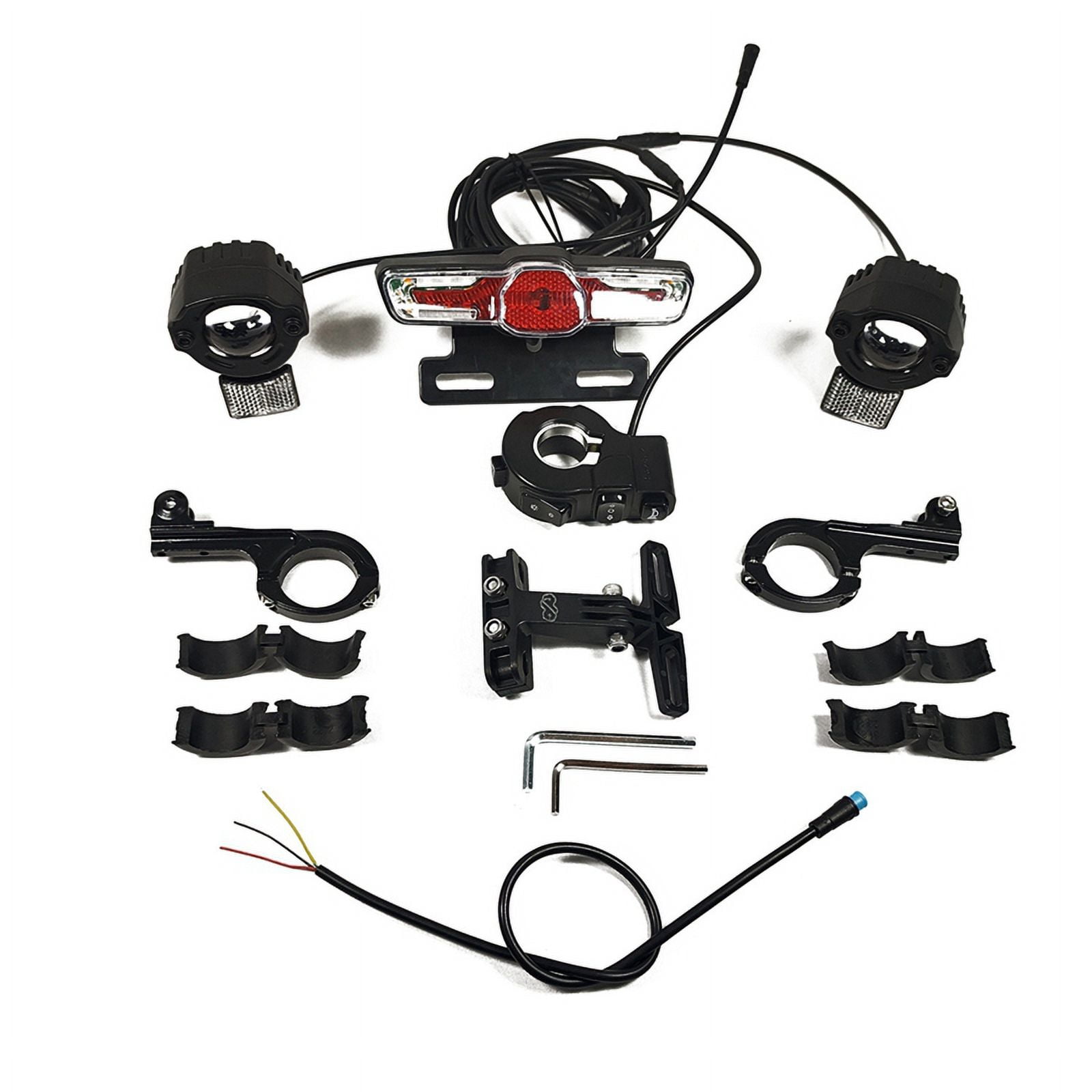 Electric Bike 12V-72V Dual Headlights Front Rear Turn Signal Light ...