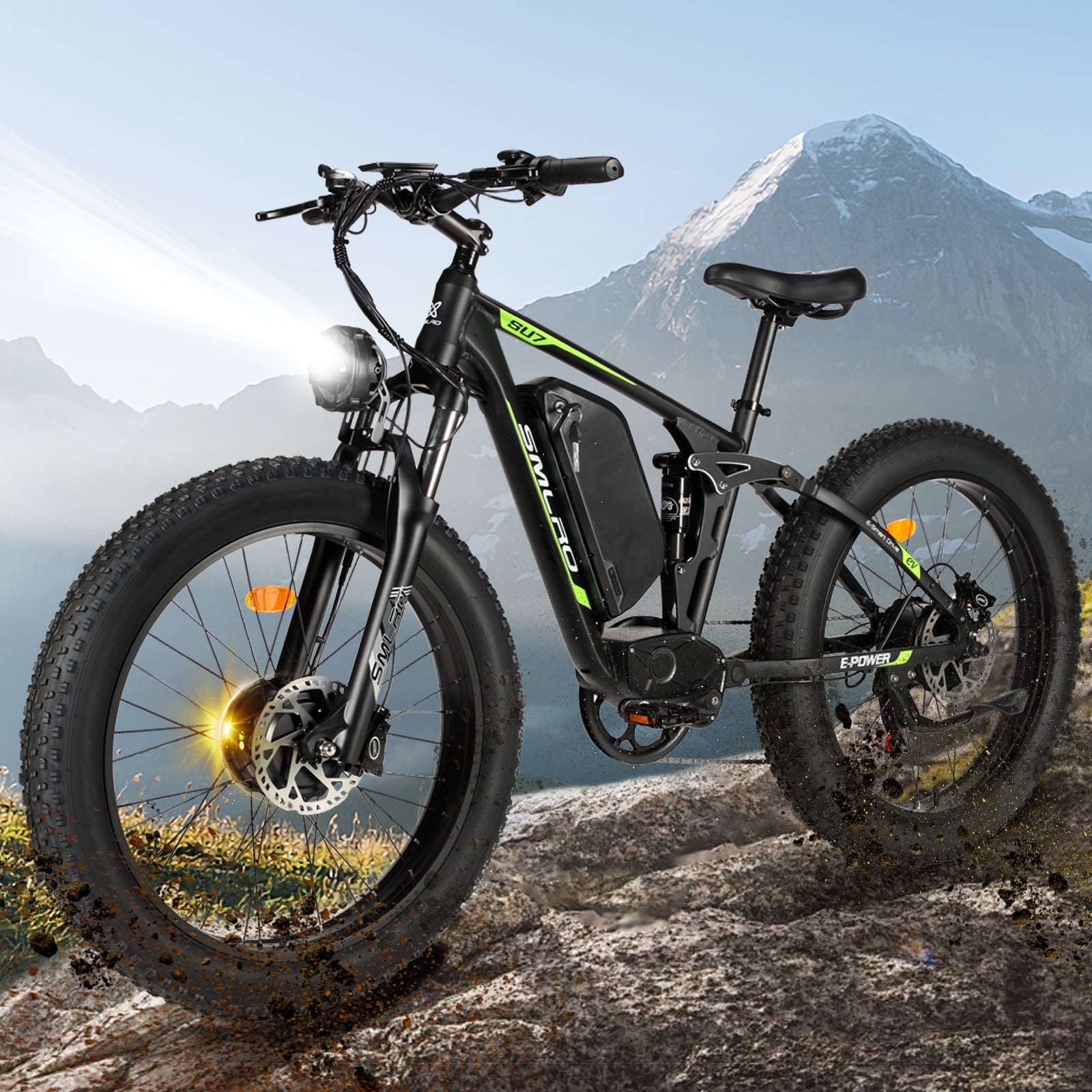 Electric Bike for Adult, 2000W Dual Motor 35 MPH 48V 22.4Ah 7 Speed AWD ...