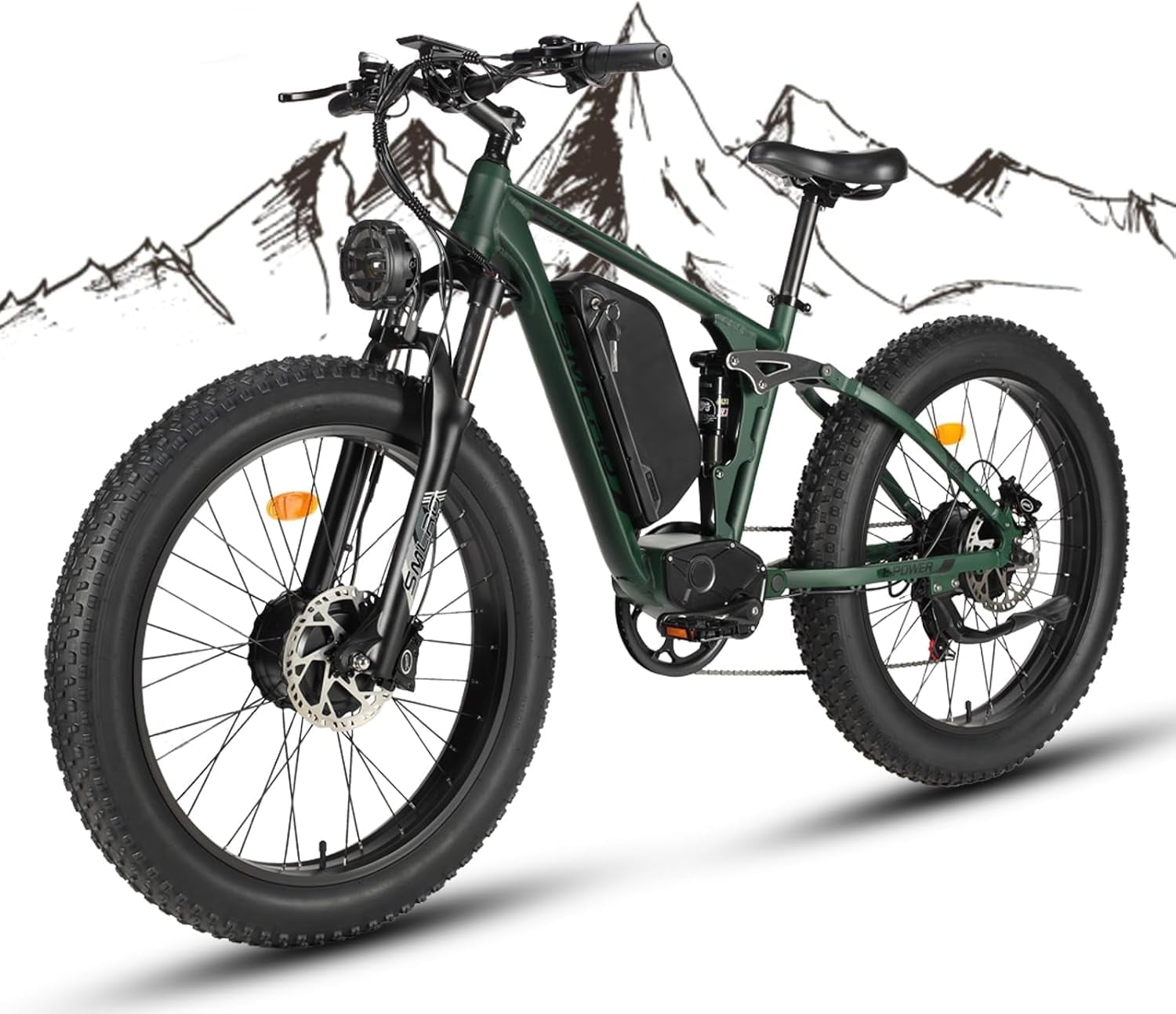 Electric Bike for Adult, SMLRO SU7 2000W Dual Motor RAW & AWD Ebike, 35MPH Max 48v 22.4Ah ...