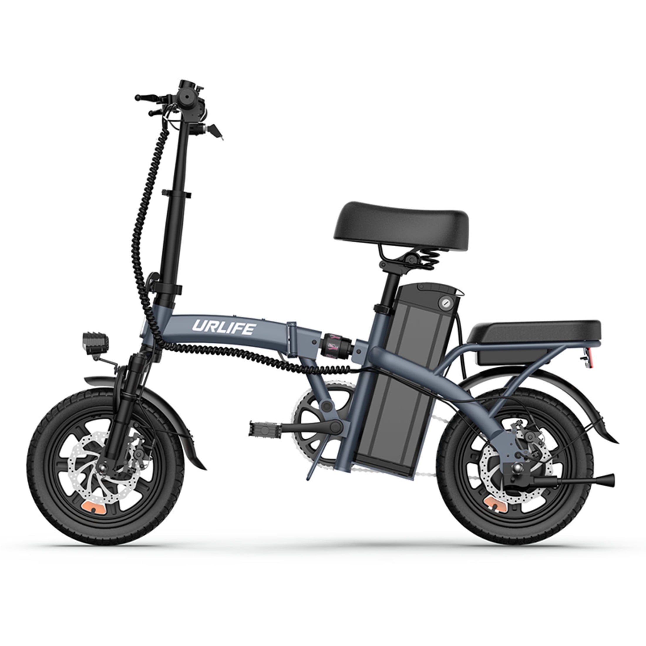 Electric Bike for Adults, 14" Folding Electric Bike, 500W Peak Motor, 48V 375Wh Removable ...