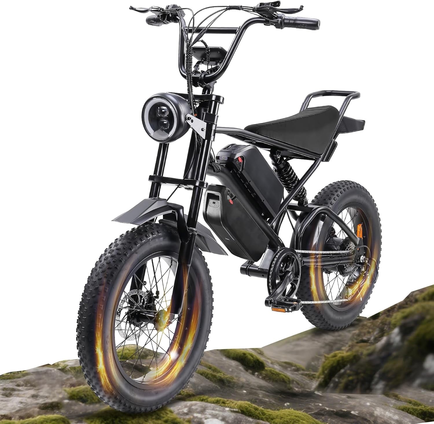 Electric Bike for Adults with 1500W Peak Bafang Motor,Max 60MPH & 90Mile，Moped ebikes with 2 ...