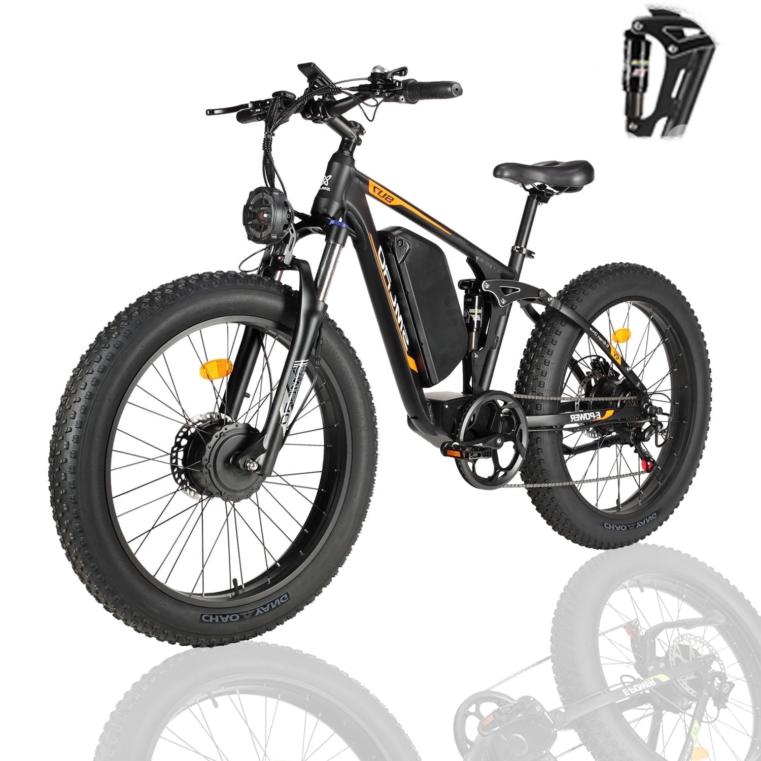 Electric Bike for Adults, 2000W Dual Motor 35MPH Fastest Ebike, 48V 22 ...
