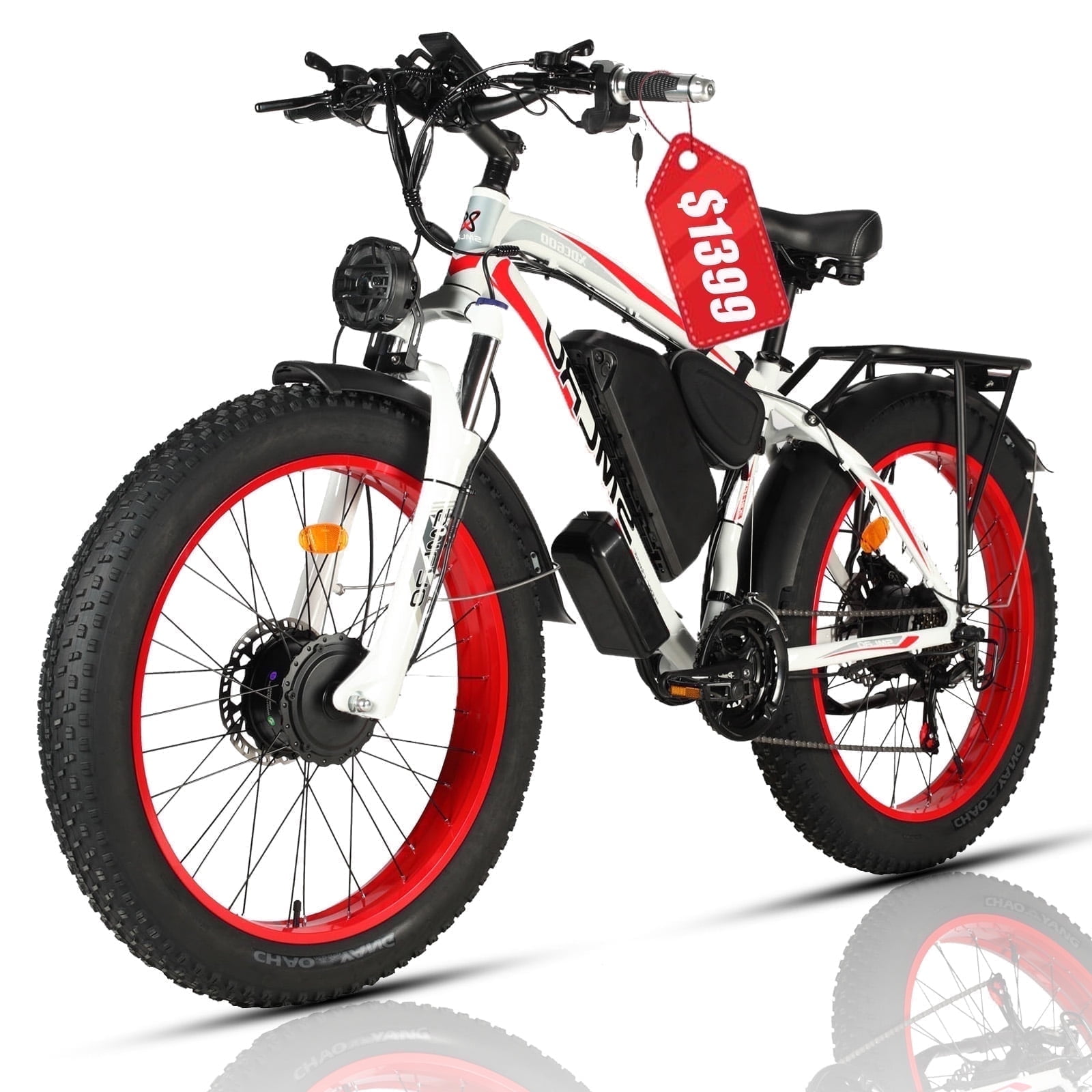 3000w Pea k52v 30AH Dual Motor Ebikes, 7 Speed 35MPH Awd Electric ...