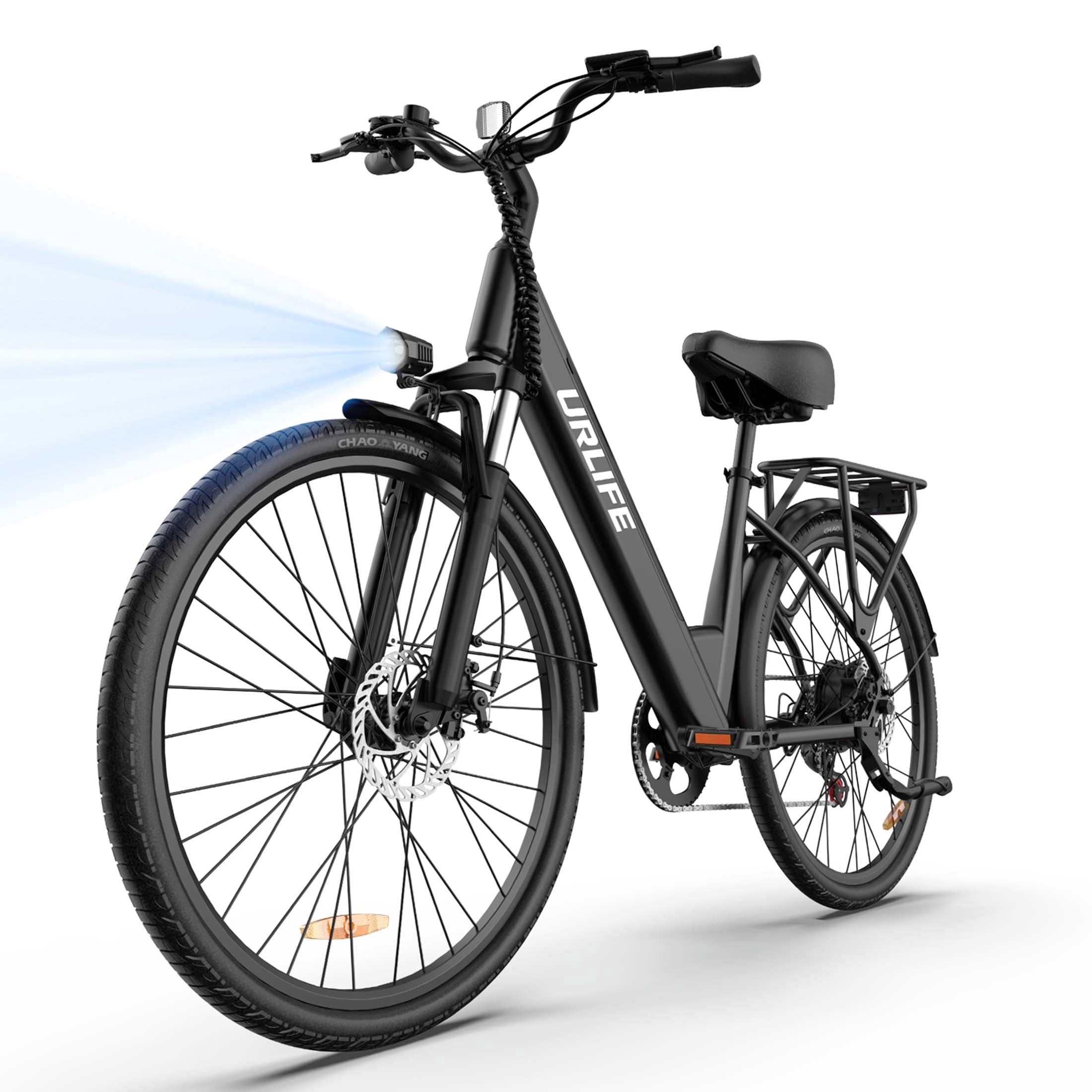 Electric Bike for Adults 26" Step-Through, Electric Commuter Bikes with ...