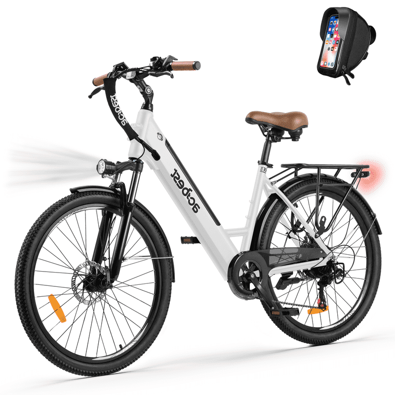 Electric Bike for Adults, 26 inch Step Thru Electric Bicycle, 20Mph ...