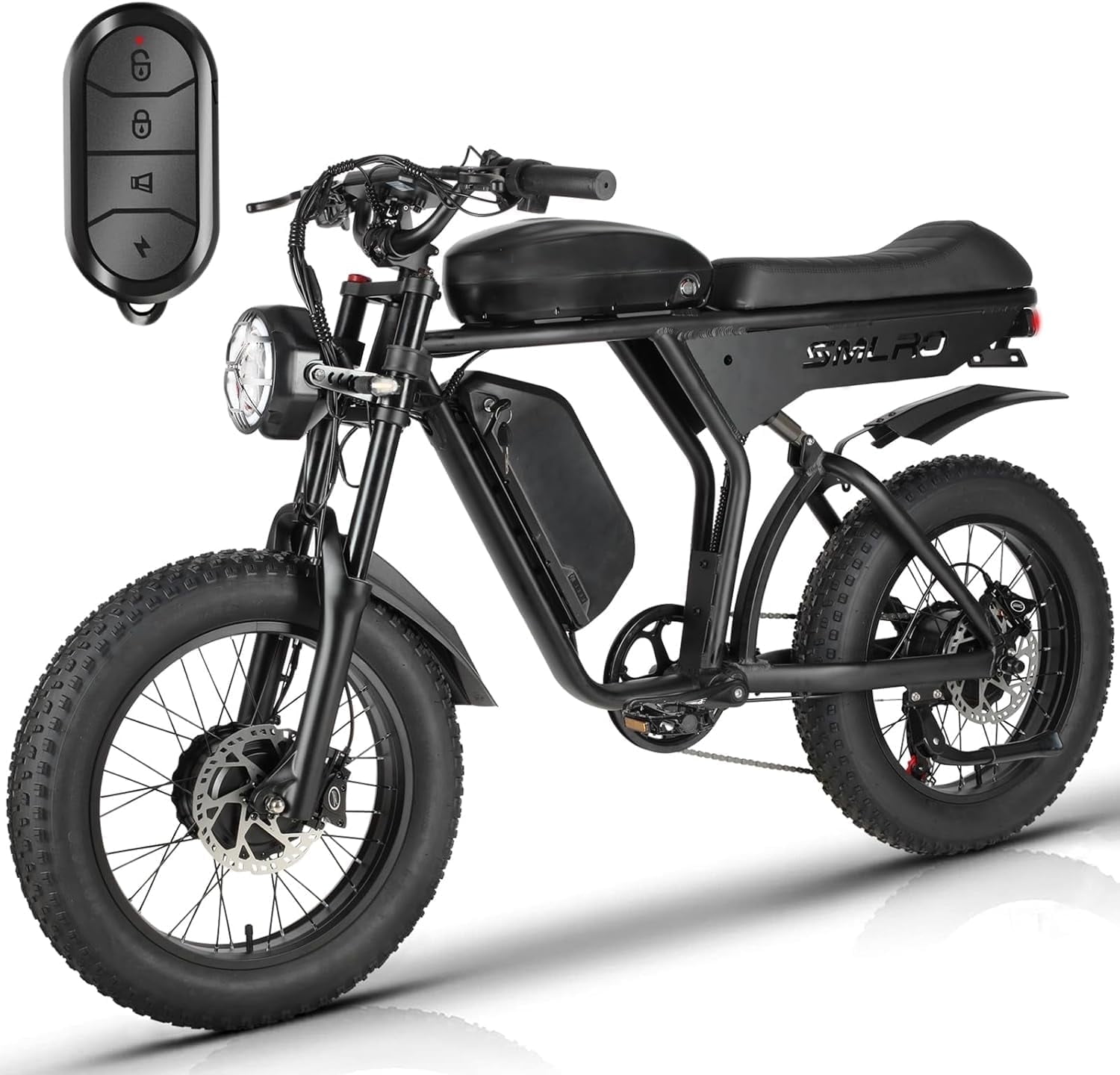 Electric Bike for Adults, Dual Motor 3000w Peak SMLRO U8 37MPH 48v 19 ...