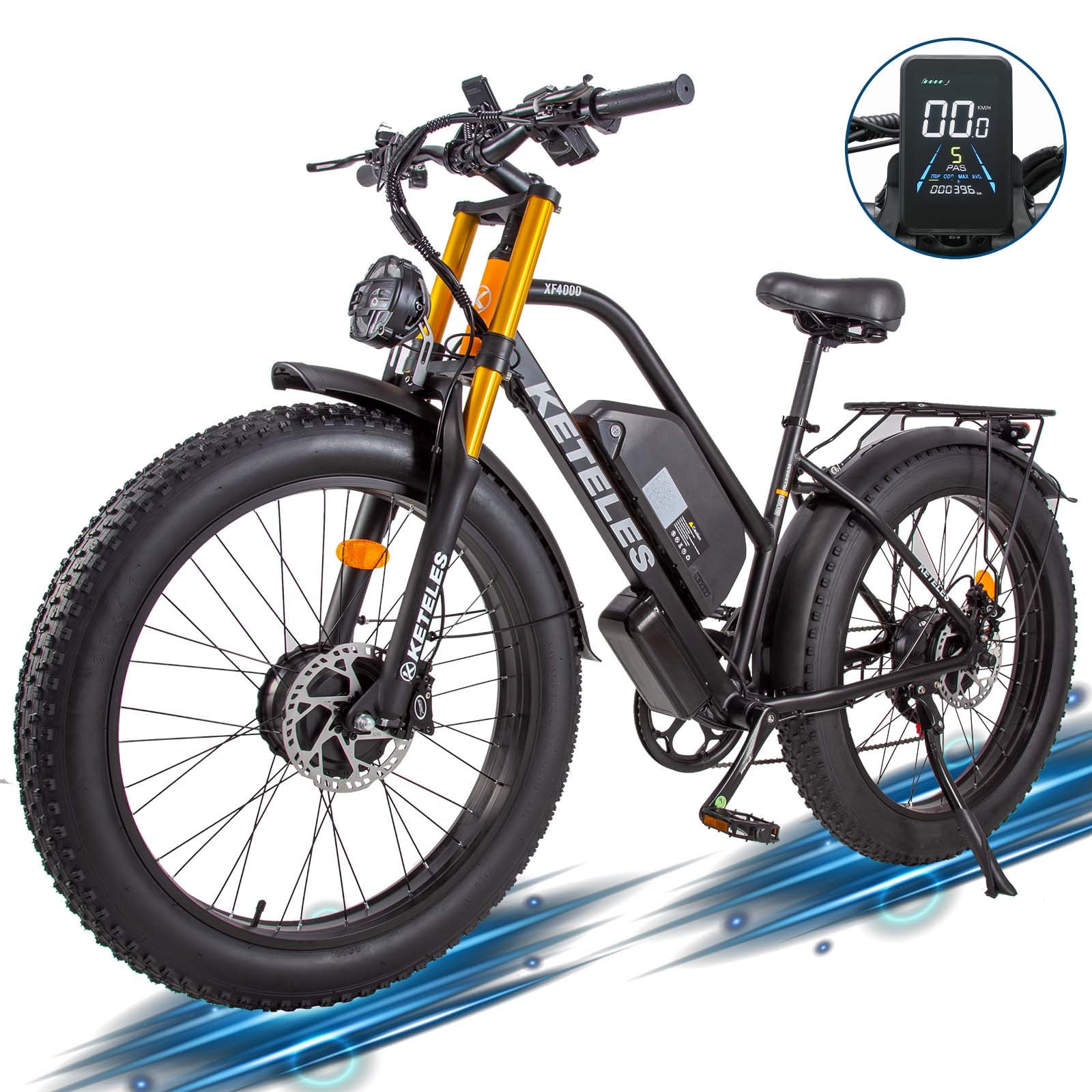 Electric Bike for Adults Ebike with 48V 23AH Removable Battery, 26" Fat ...