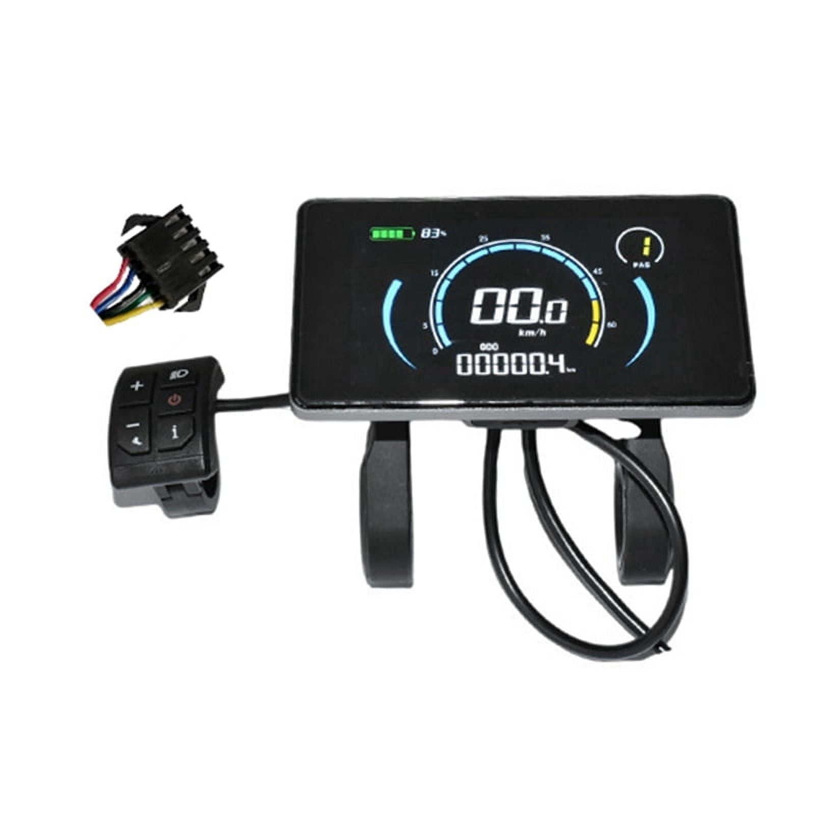 Electric Bike Colorful 808 LCD Display Meter 24V-72V SM Connection Plug Ebike Intelligent ...