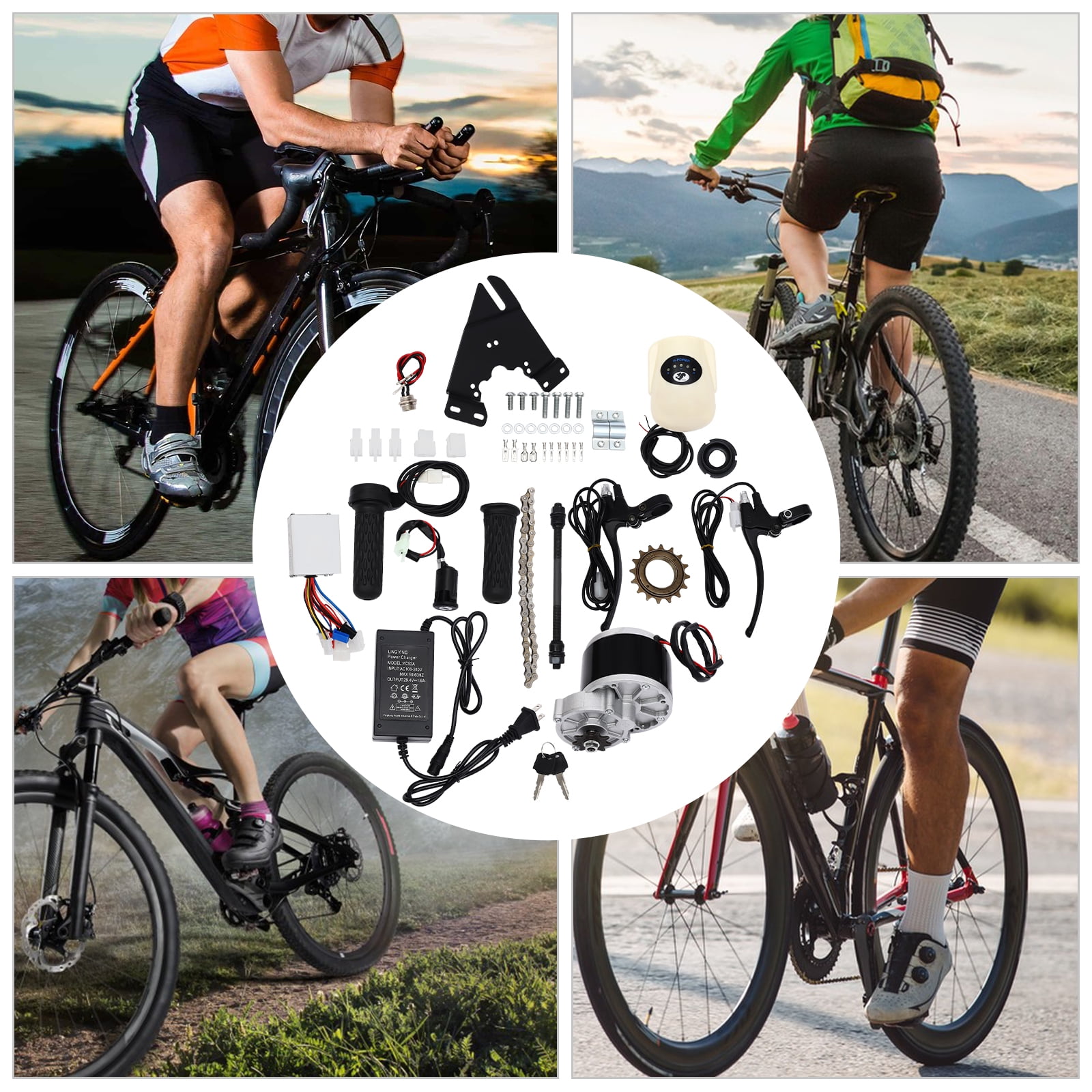 Electric Bike Conversion Kit 250W 24V, Complete E-Bike Motor Kit with ...