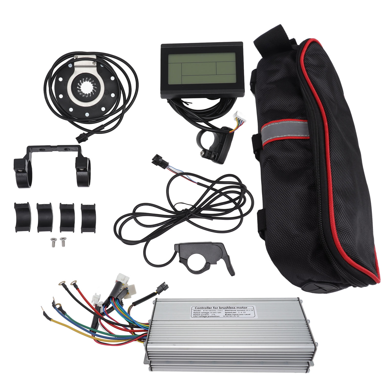 Electric Bike Conversion Kit 35A Sine Wave Controller with Light Wire LCD3 Panel Thumb Throttle ...