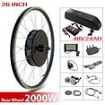 Electric Bike Conversion Kit with Battery, 48V 2000W 26" Rear Wheel ...