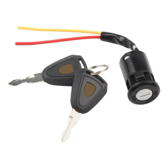 Electric Bike Ignition Key Switch 2 Wire Position Lock+Key Position ...