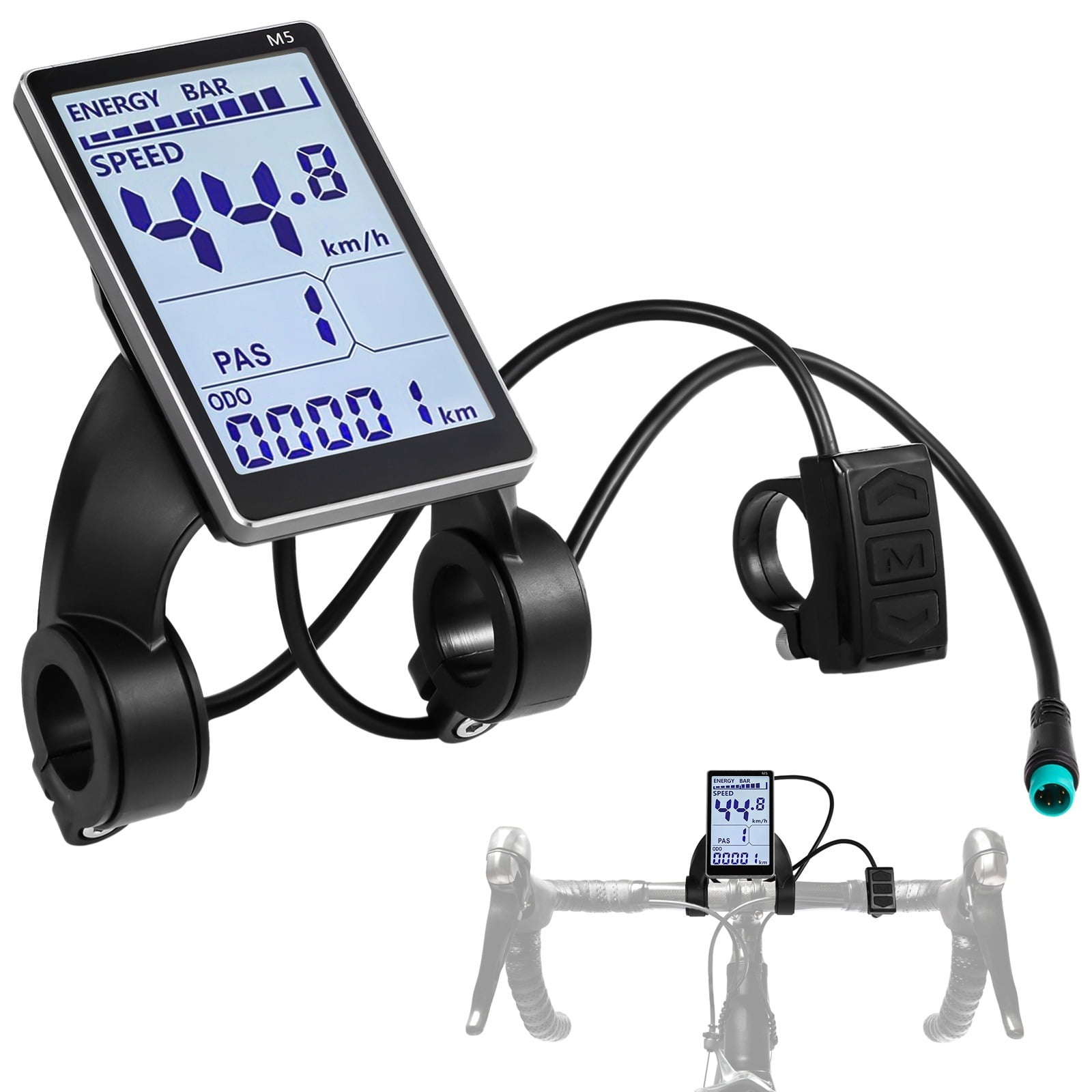 Electric Bike LCD Display Monitor, Waterproof E Bike Display Meter ...