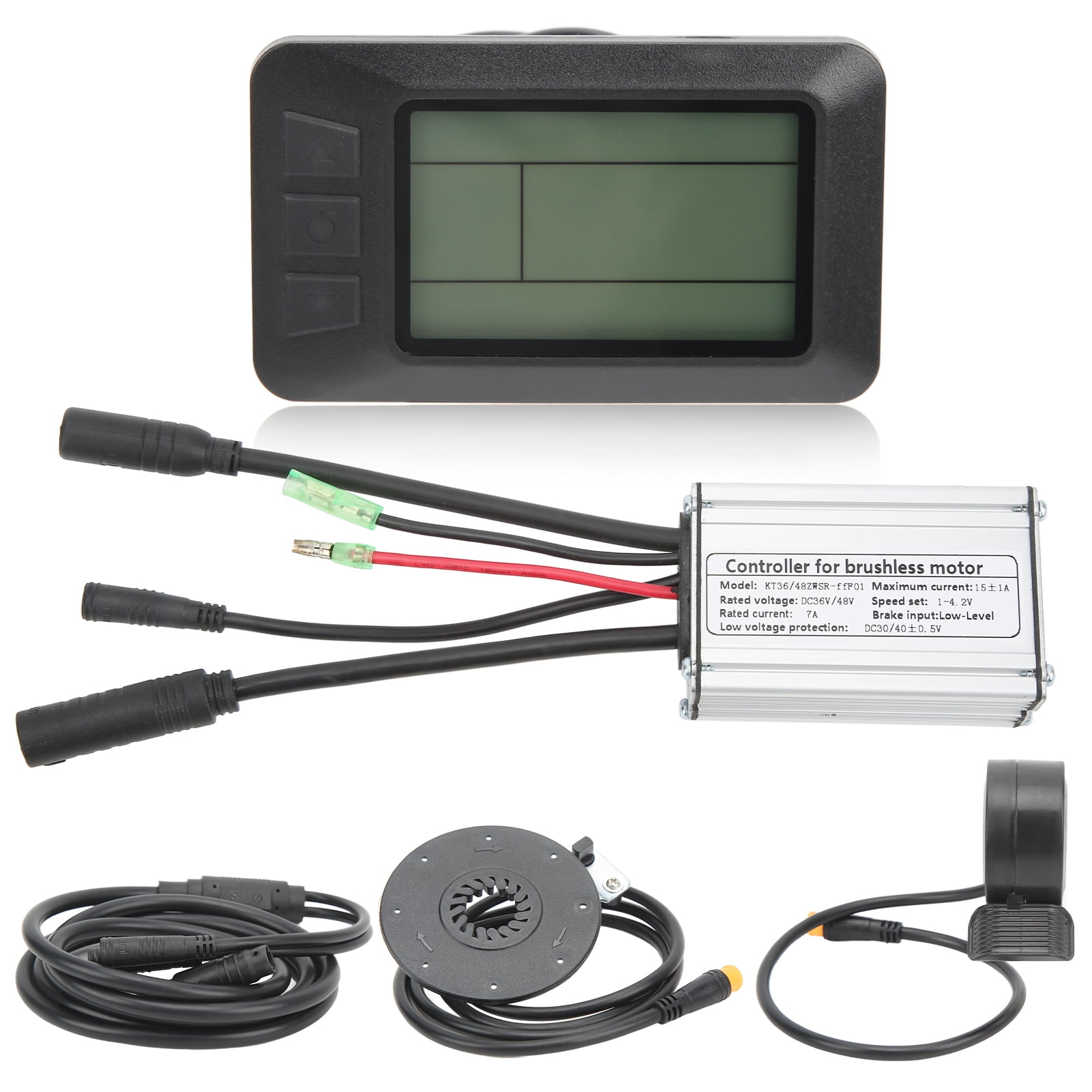 Electric Bike Motor Controller 15A Speed Controller 36V 48V with LCD7U ...
