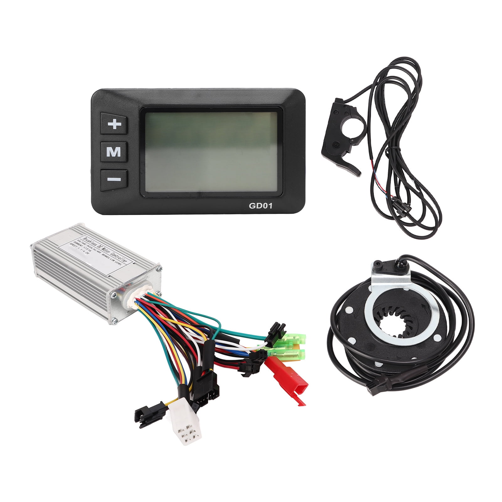 Electric Bike Motor Controller Kit LCD Meter Thumb Throttle PAS Set for ...