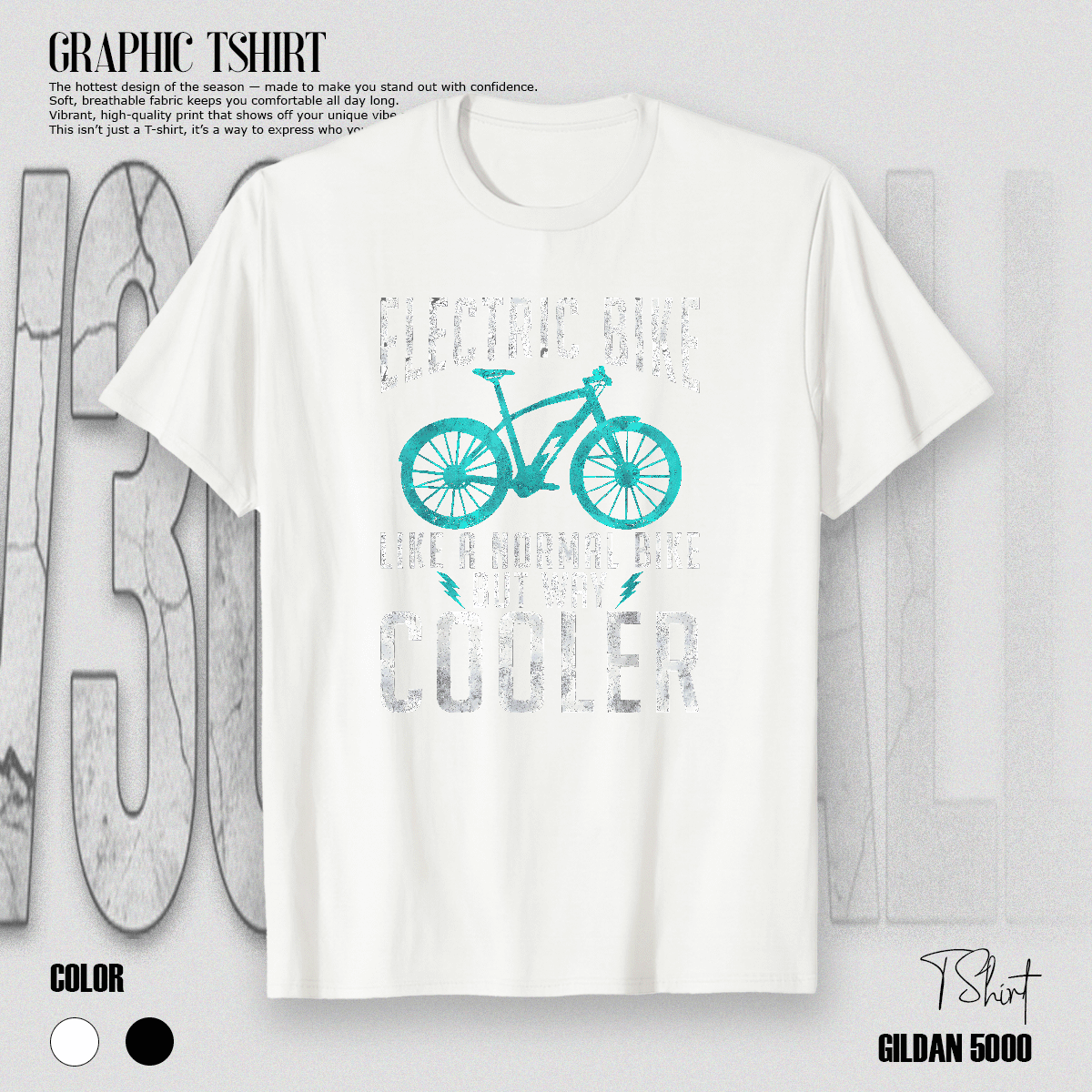 Electric Bike Rider Funny Quote Cool Cyclist Adventure Graphic Unisex T-Shirt V11340, up to size ...