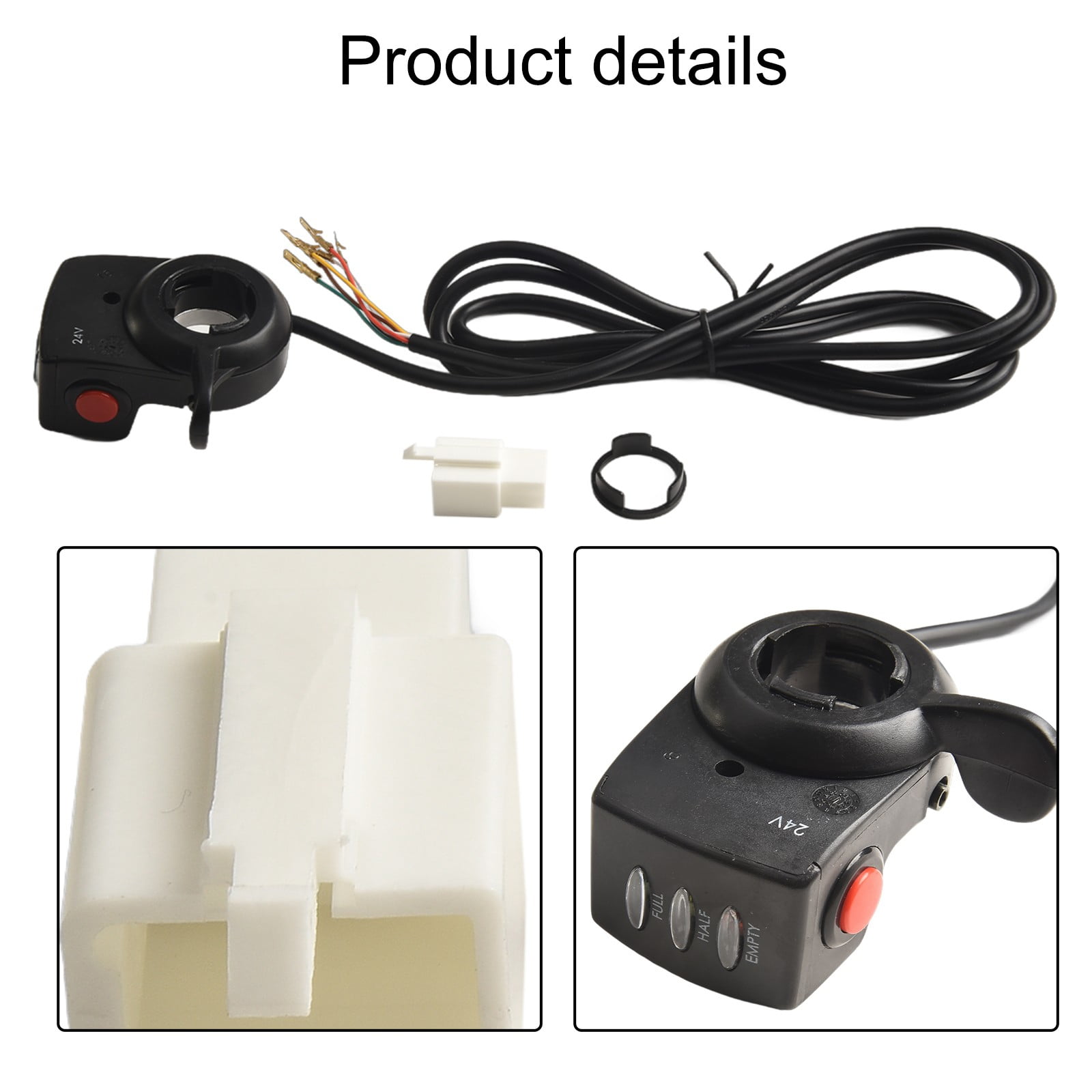 Electric Bike Throttle Controller 24v/36V/48V E-Bike Speed Control LED ...