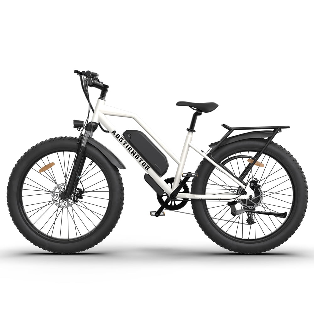 Electric Bike for Adults, 26" Fat Tire Electric Bicycle Mountain Bike ...
