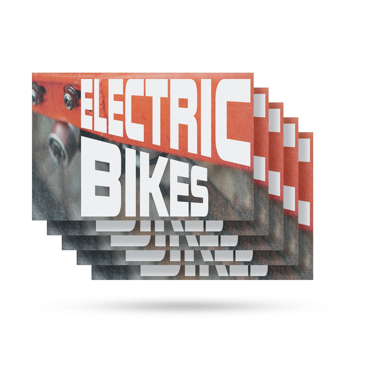 Electric Bikes Vinyl Decal 5 Pack of 18 Inch x 24 Inch Weatherproof ...