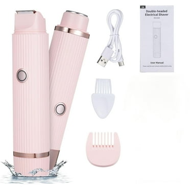 2 in 1 Women Electric Shaver Dual Head Bikini Trimmer for Women IPX7 ...
