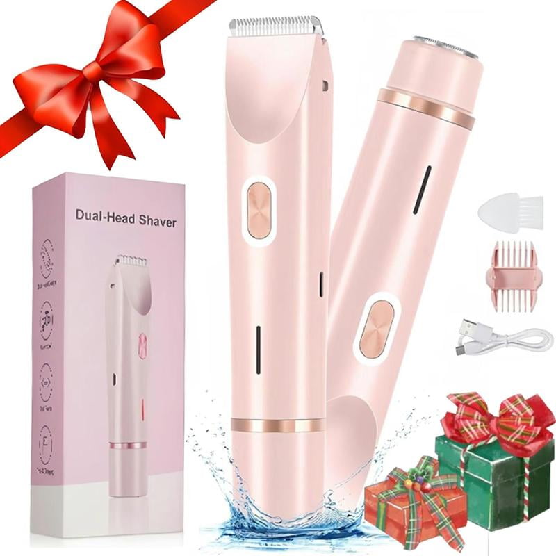 Electric Bikini Trimmer for Women, Rechargeable 2 in 1 Body & Facial ...