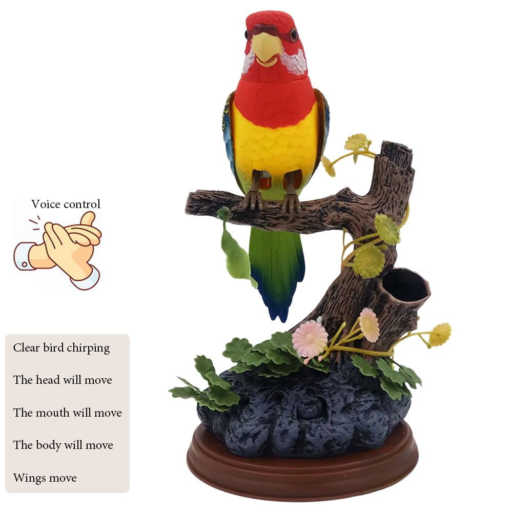 Electric Birds Voice Control Parrots Office Decor Gift Sensor ...