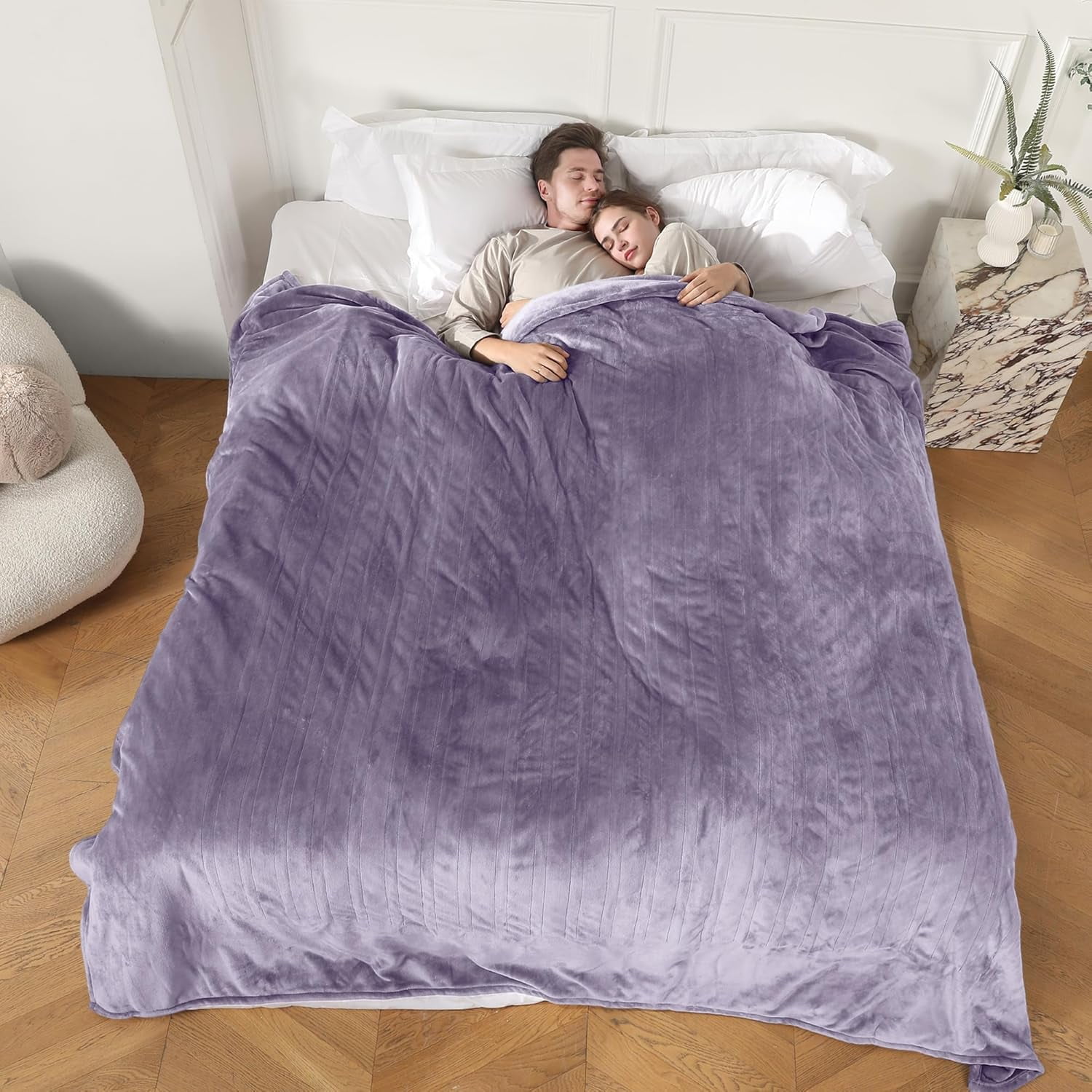 Electric Blanket King Size, Super Soft Cozy Upgraded Flannel Heated ...