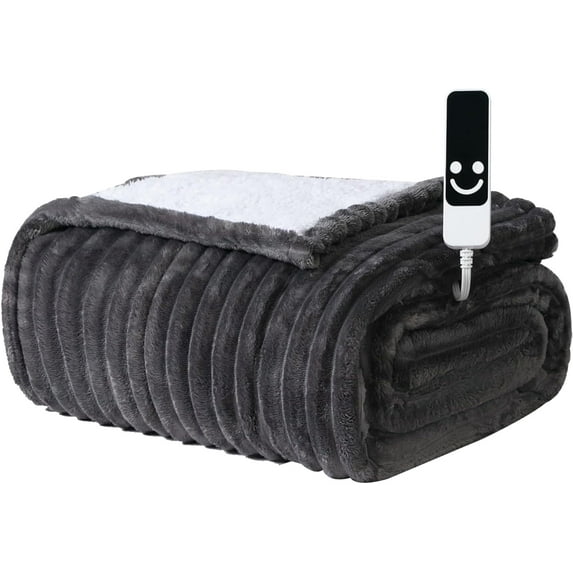 Electric Blanket with Temperature and Time Control,1-12 Hour Auto-off ...