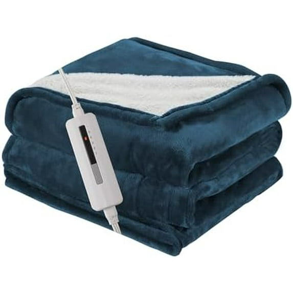 Electric Blanket Twin Size 62" x 84" Thickened Flannel and Sherpa ...