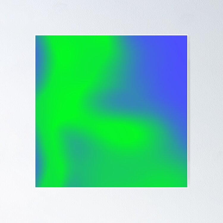 Electric Blue And Green Poster- Unframed Poster | Wall Art | Perfect ...