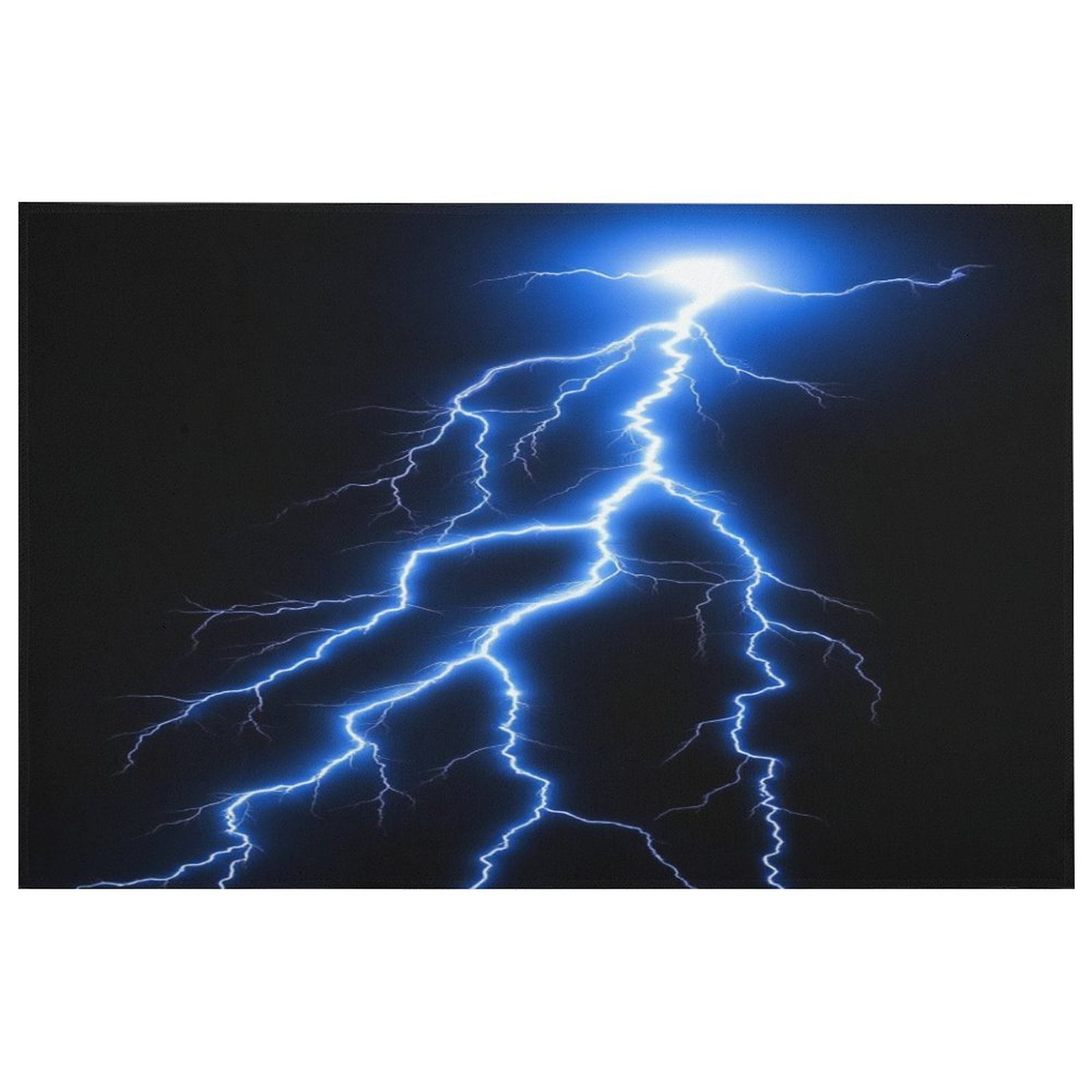 Electric Blue Lightning Bolt Adult Home Decor Bedroom Living Room ...