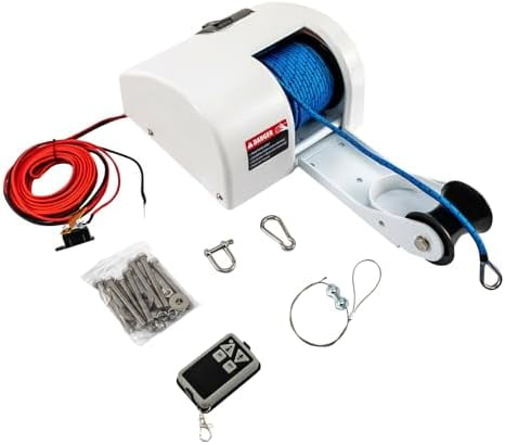 Electric Boat Anchor, Marine Electric Anchor Windlass with Remote ...