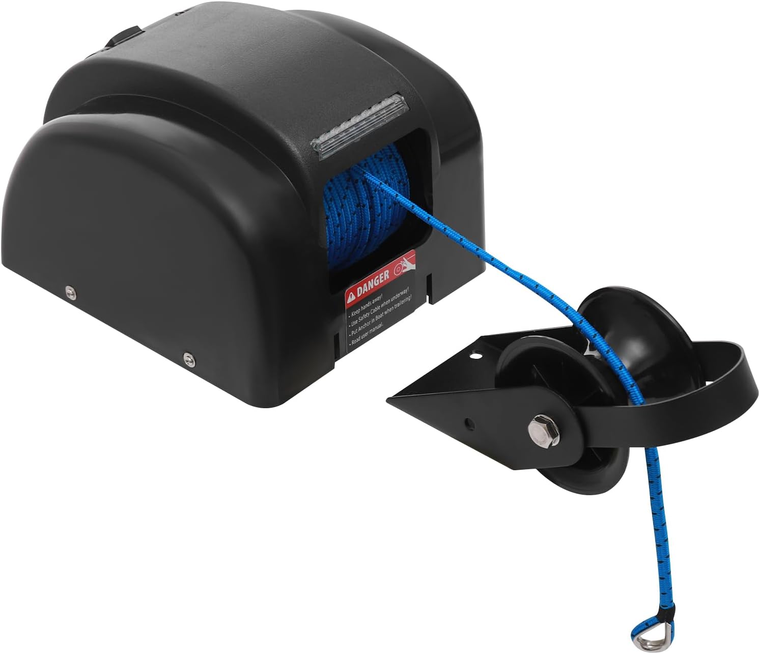 Electric Boat Anchor Winch, 12V Up to 45 LBS Electric Marine Winch w ...