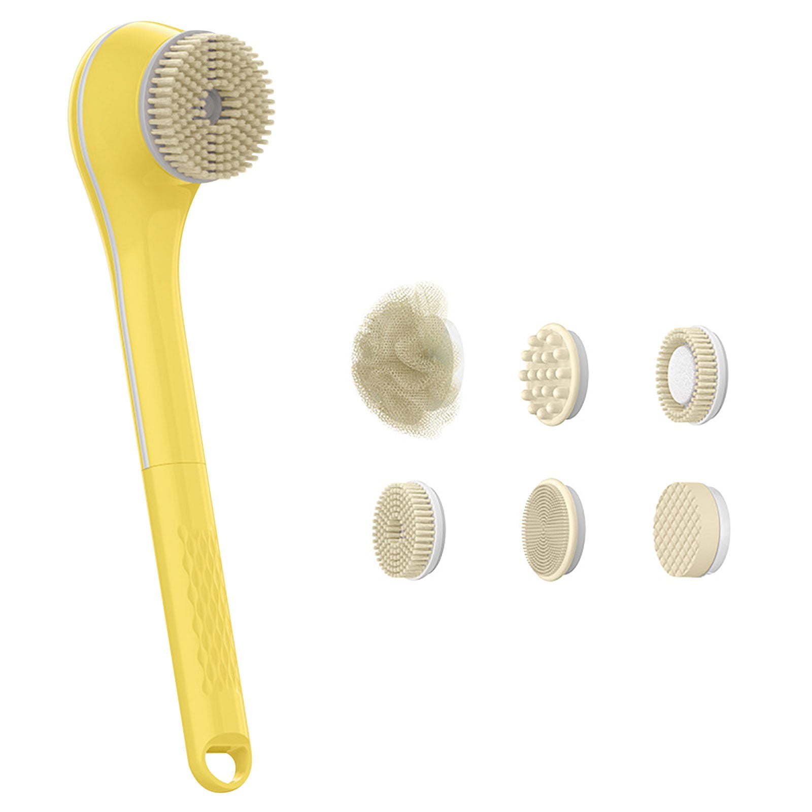 Electric Body Brush Back Scrubber with Long Handle and 6 Sonic Two-Way ...