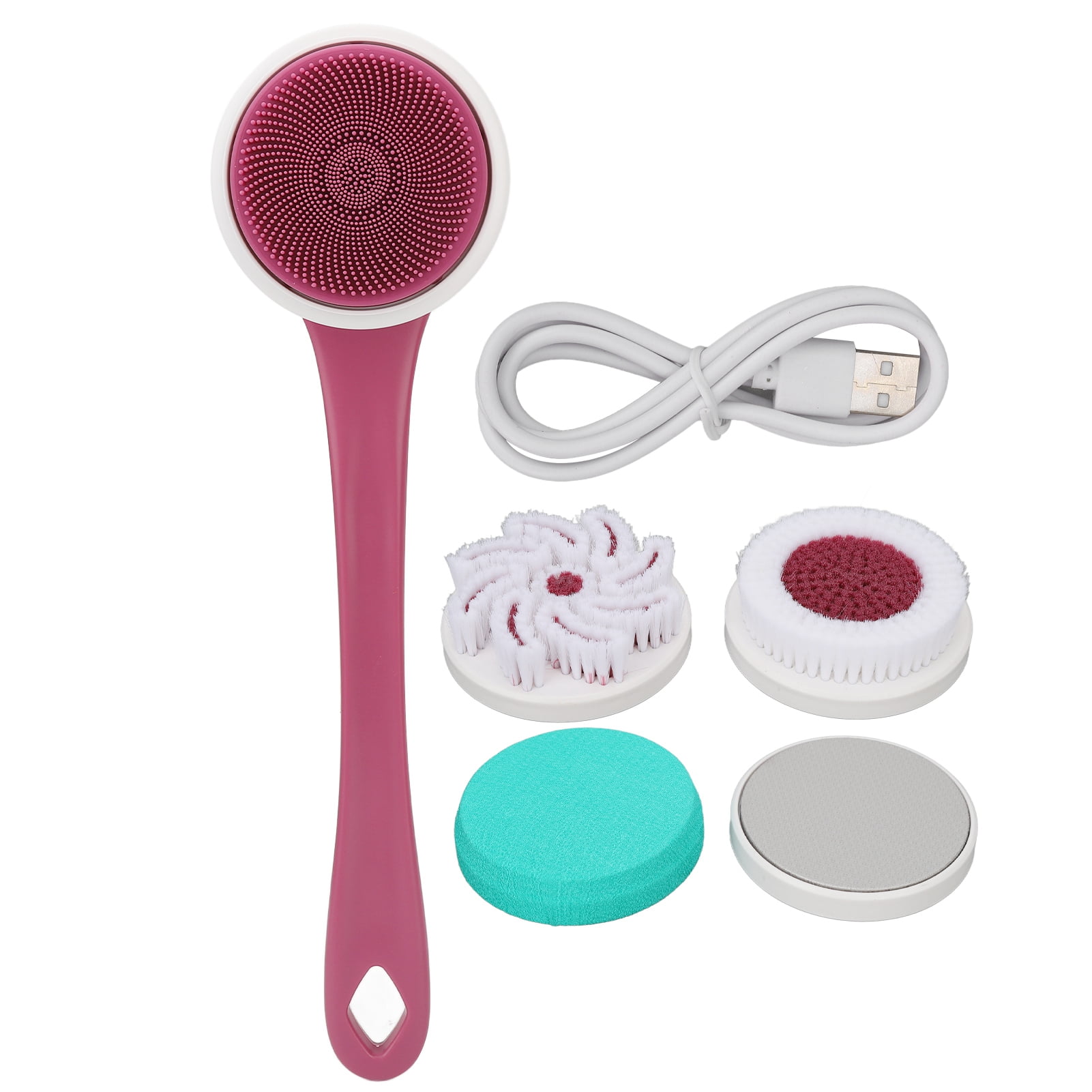 Electric Body Brush Long Handle Rechargeable Back Brush Automatic ...