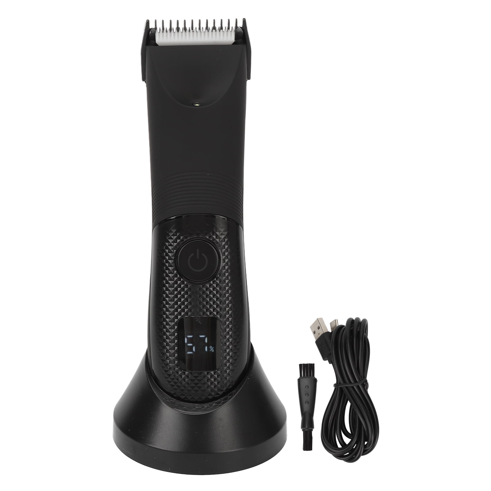 Electric Body Hair Clipper Ceramic Cutter Head Usb Rechargeable Body Hair Trimmer For Men