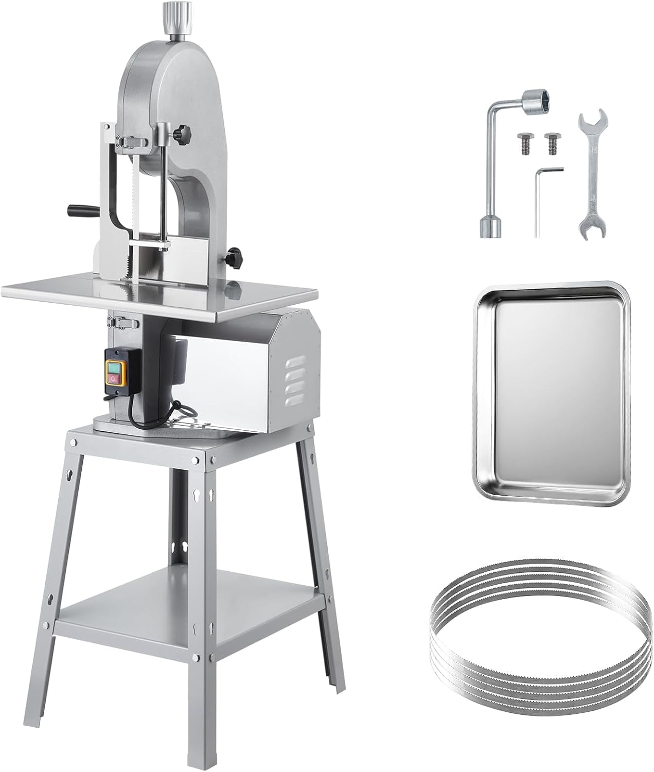 Electric Bone Saw Machine, 1500W/1100W Stainless Vertical Cutter, 19.3 ...