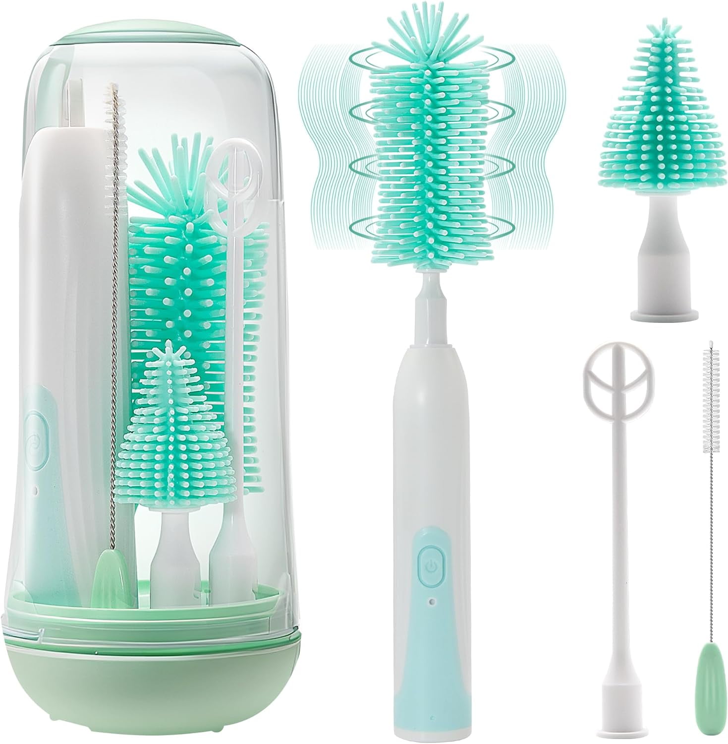 Electric Bottle Brush Cleaner, Rechargable Electric Baby Bottle Brush ...