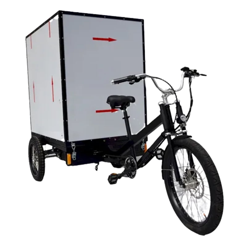 Electric Box Cargo Bike Trike | Heavy-Duty 500W Motorized 3-Wheel Delivery Trike | LED Lights ...